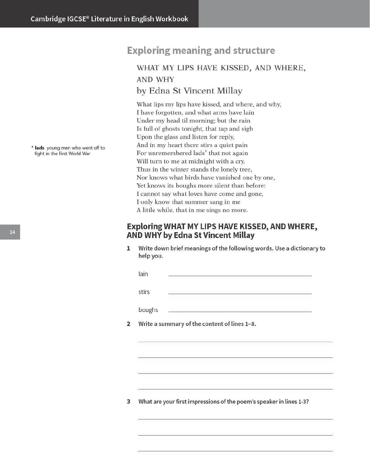 Preview Cambridge IGCSE Literature In English Workbook by Cambridge ...