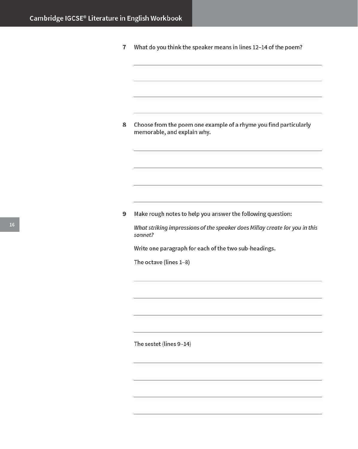 Preview Cambridge IGCSE Literature In English Workbook by Cambridge ...
