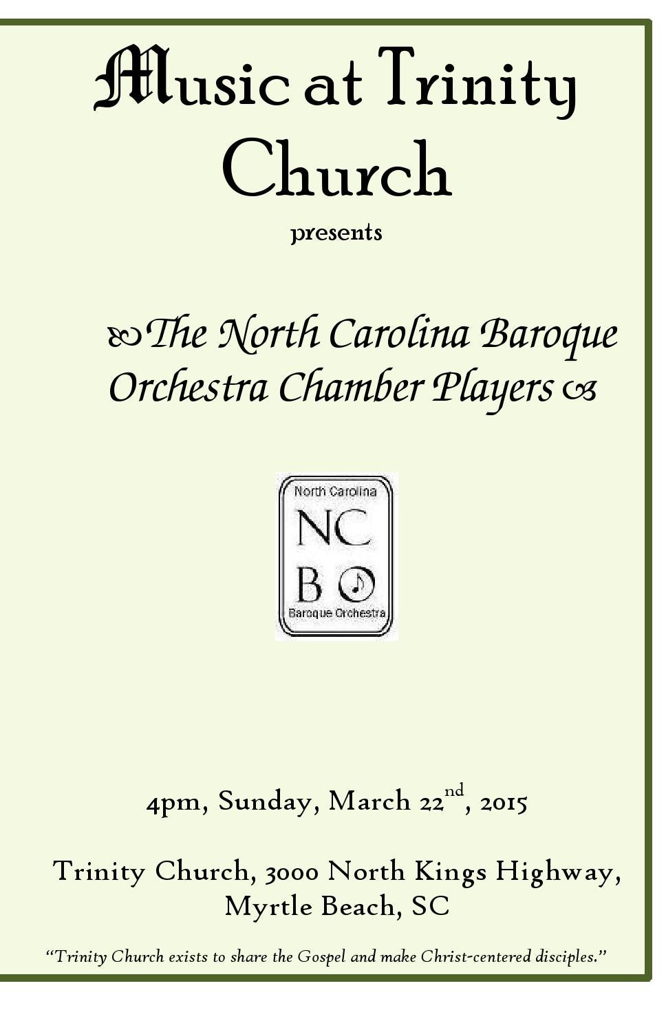 Baroque concert program ready for issu by Ashley Sosis - Issuu