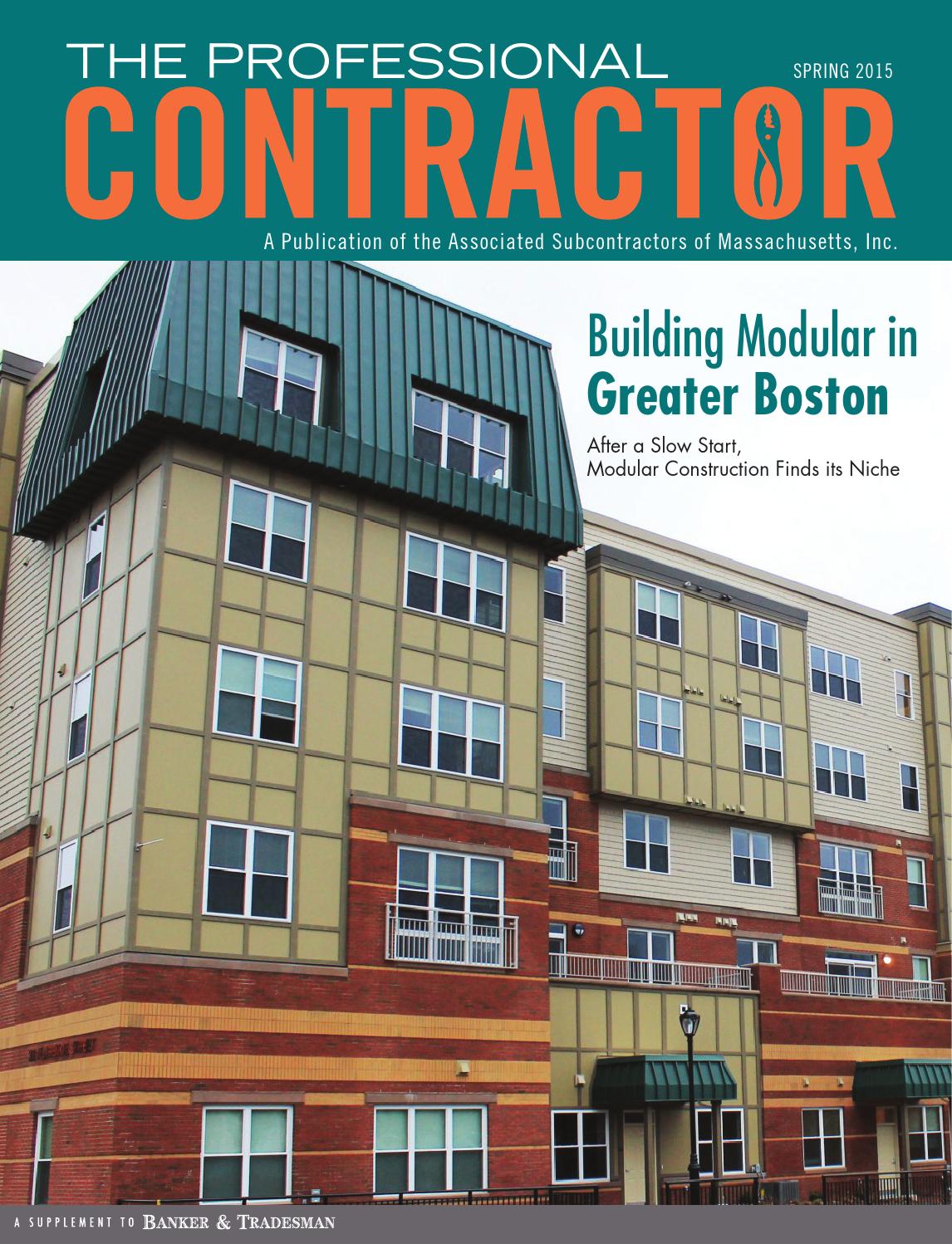The Professional Contractor Spring 2015 by The Warren Group - Issuu