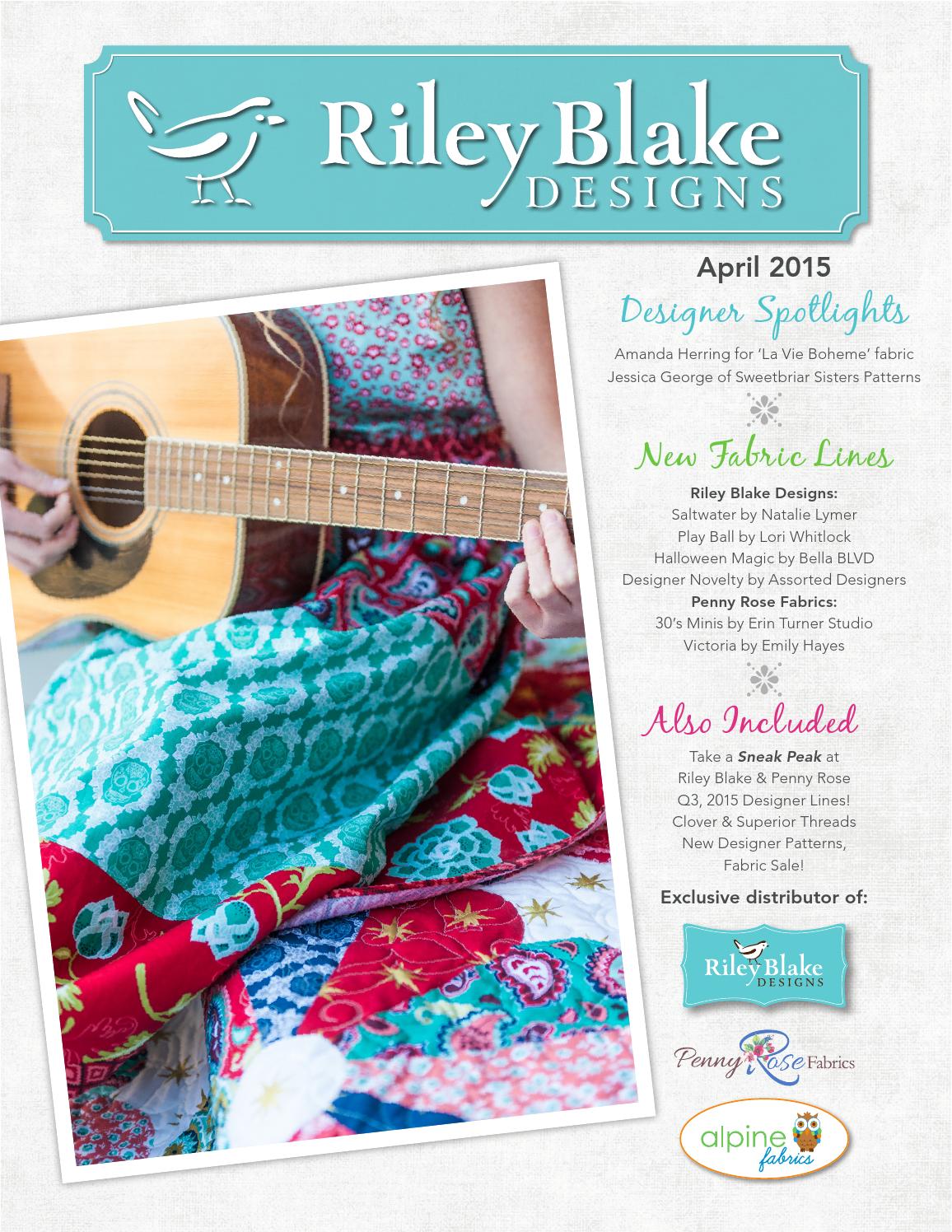 Riley Blake Designs April 2015 Consumer Monthly Mailer by Riley Blake ...