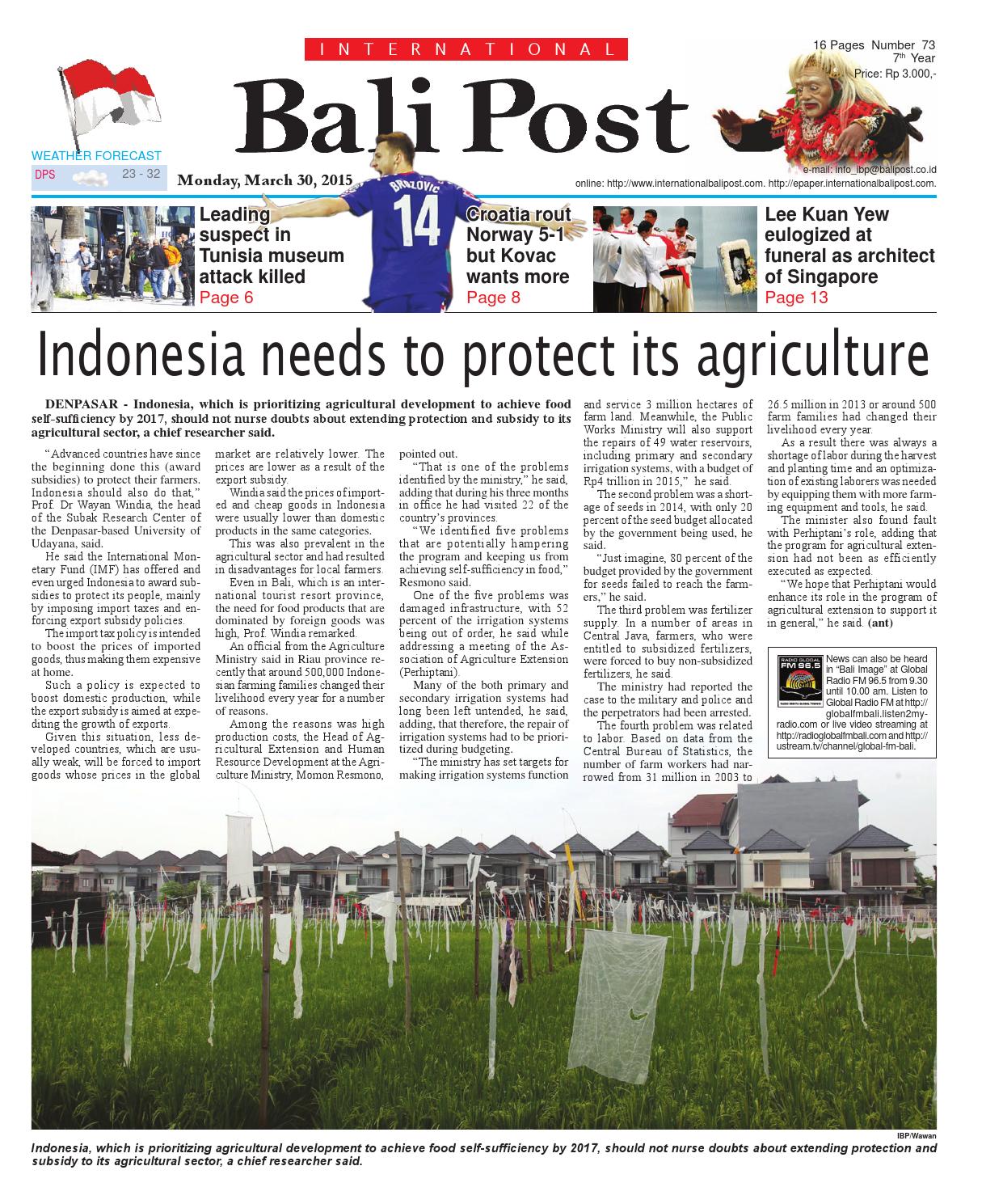 Edisi 30 Maret 2015 | International Bali Post by e-Paper KMB - Issuu