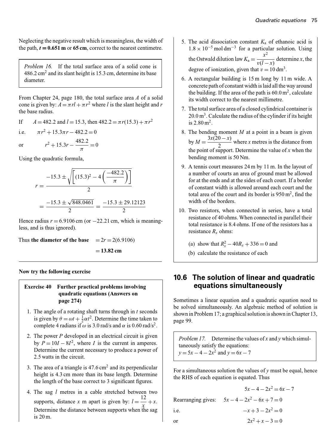 Basic engeneer mathamatics by Courtney Williams - Issuu
