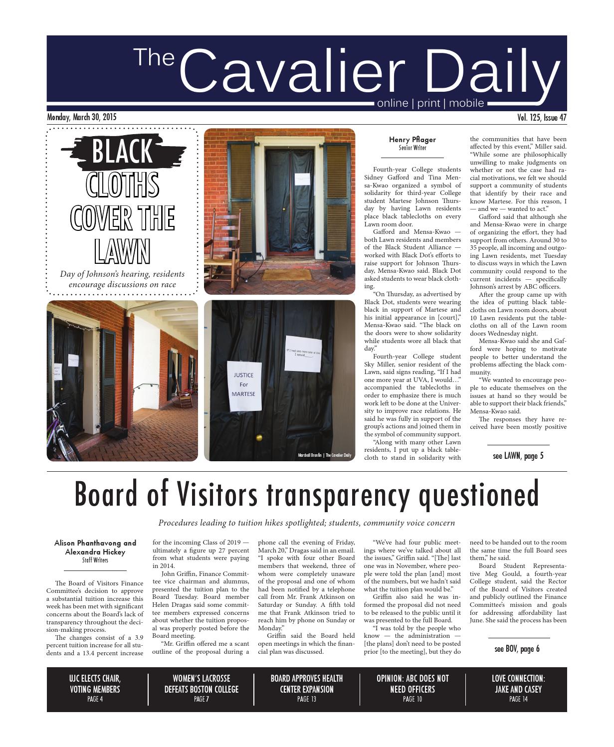 Monday, March 30, 2015 by The Cavalier Daily - Issuu