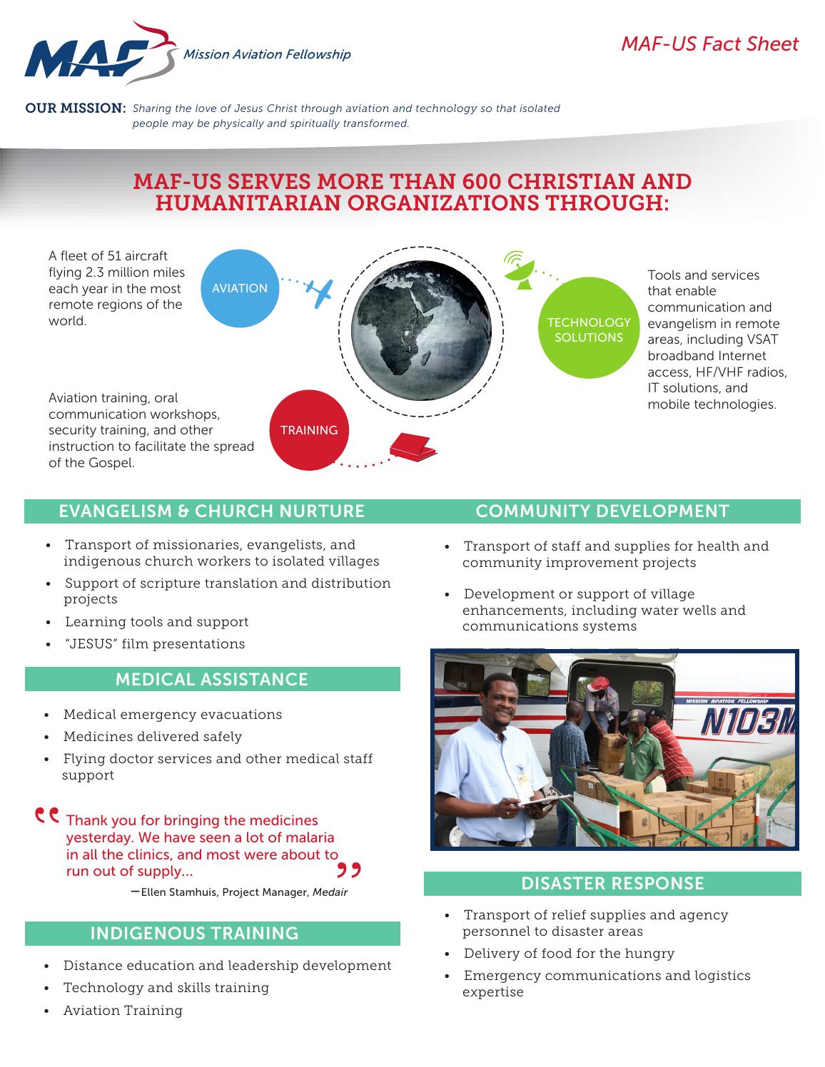 2015 fact sheet by Mission Aviation Fellowship - Issuu