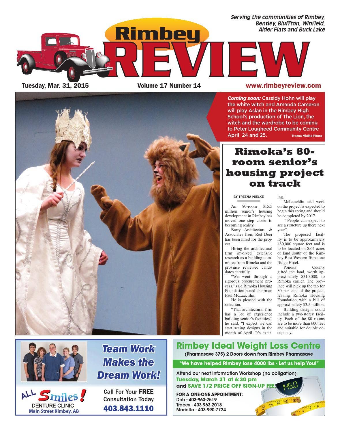 Rimbey Review, March 31, 2015 by Black Press Media Group - Issuu