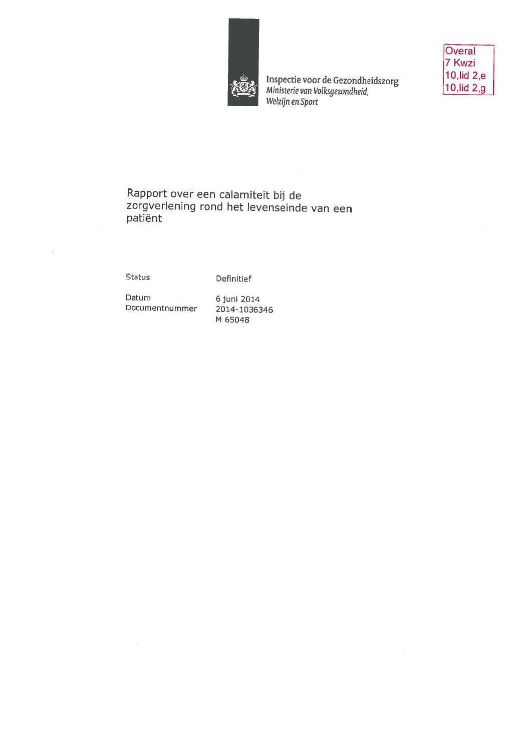 IGZ calamiteitenrapport Tuitjenhorn by Fam. Robert Bleeker - Issuu