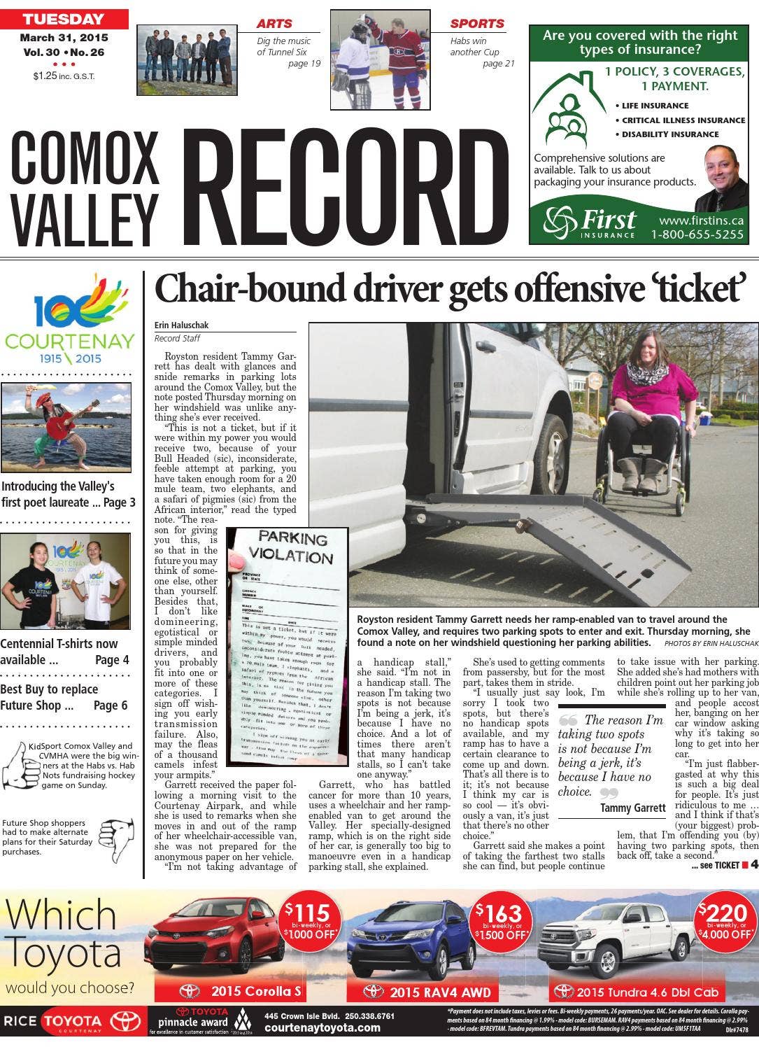 Comox Valley Record, March 31, 2015 by Black Press Media Group - Issuu