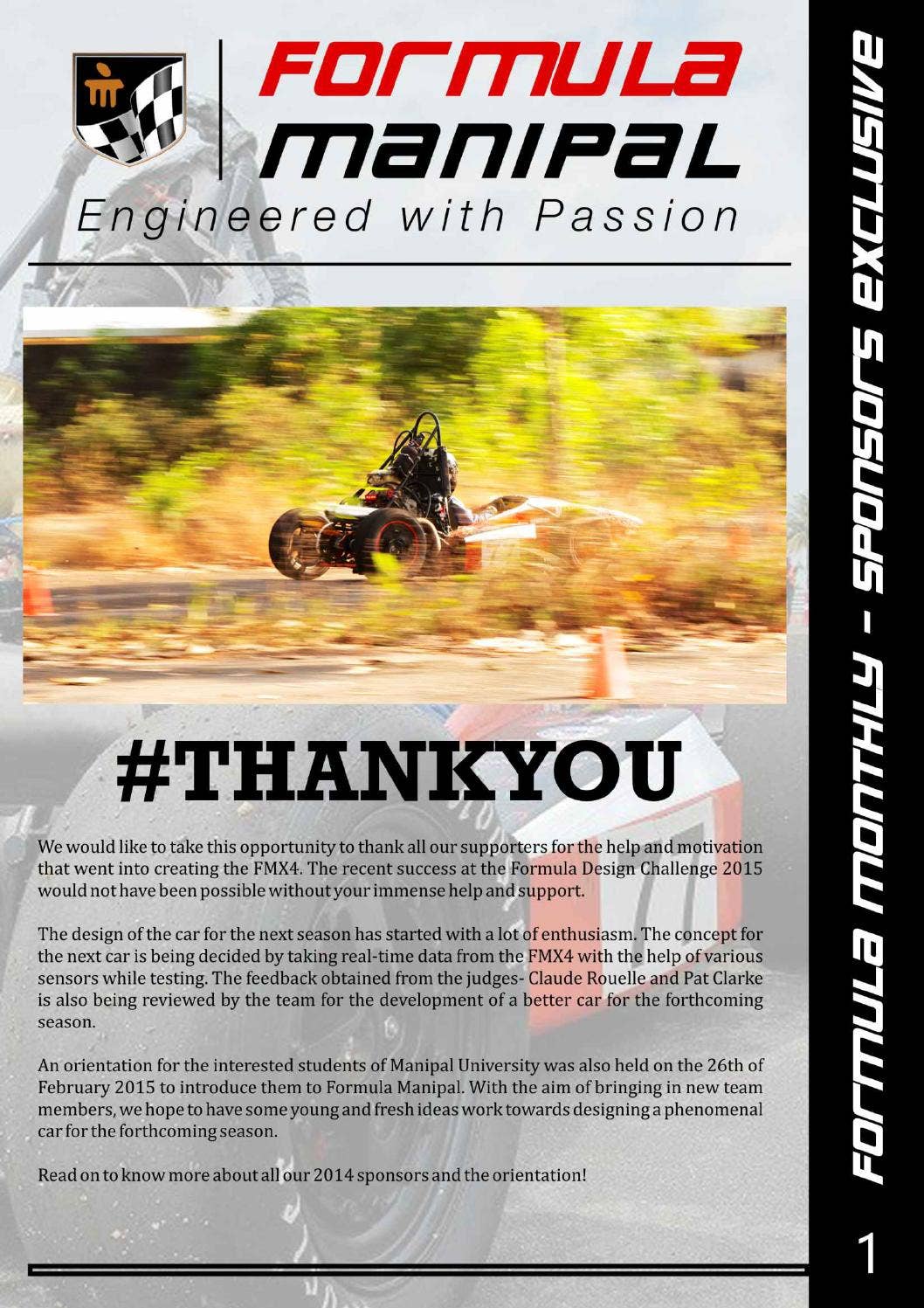 Formula Monthly - Sponsors Exclusive 2015 by Formula Manipal - Issuu