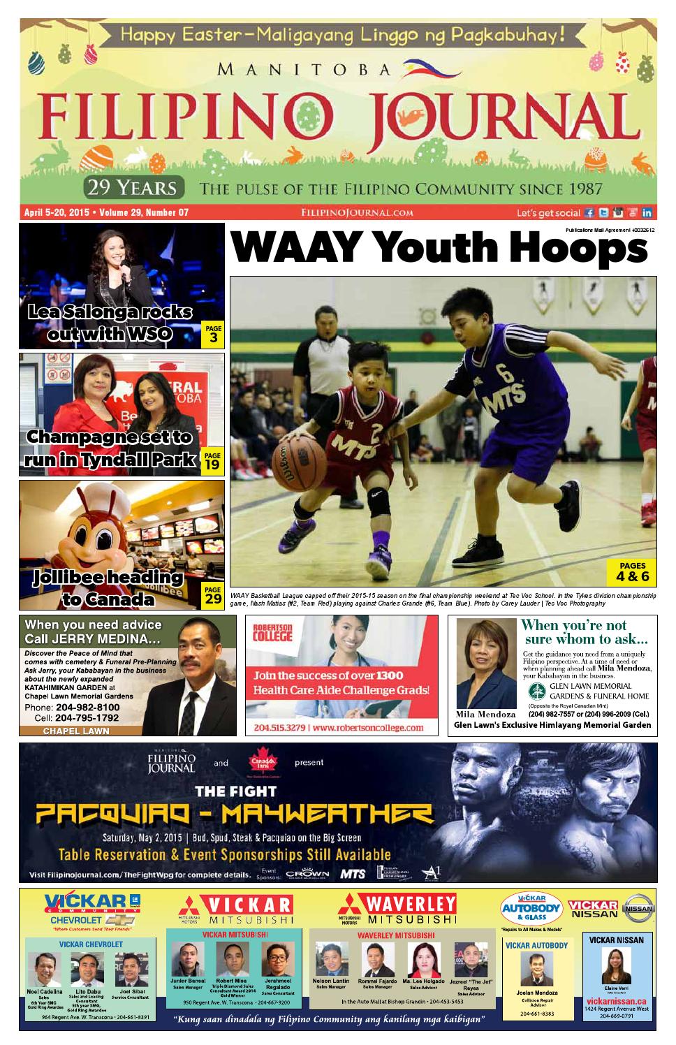 Filipino Journal Manitoba Edition April 05 - 20, 2015 by Filipino ...