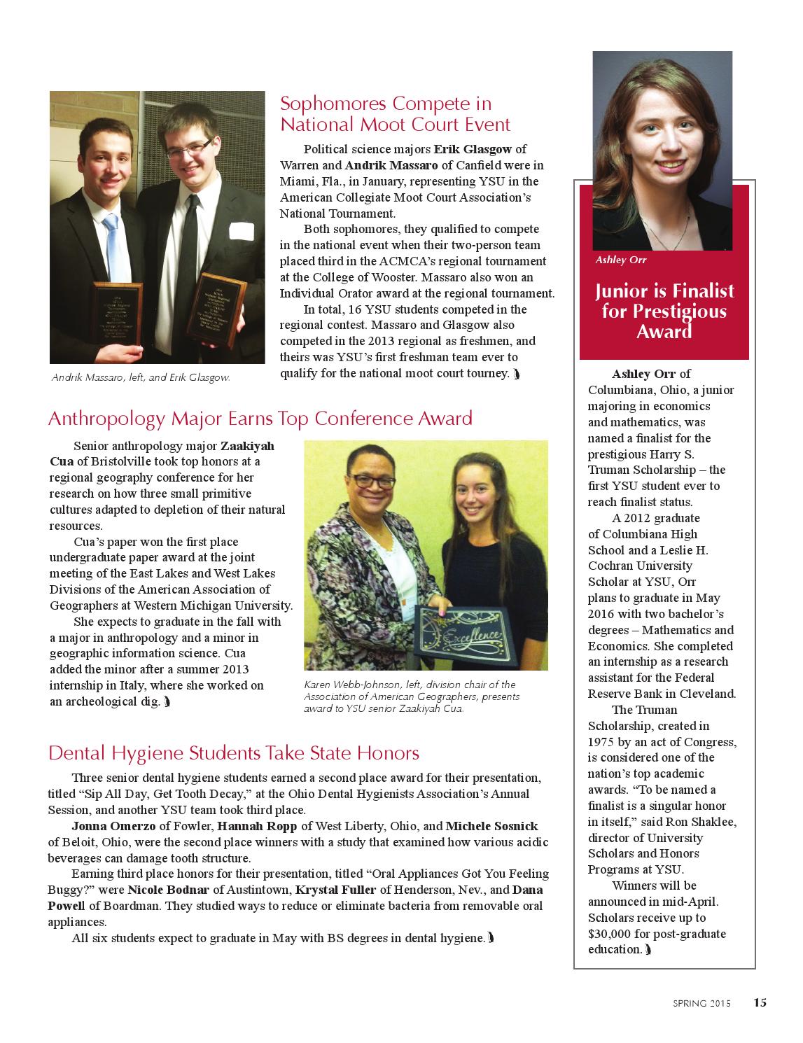 Youngstown State University Alumni Magazine - Spring 2015 by Youngstown ...