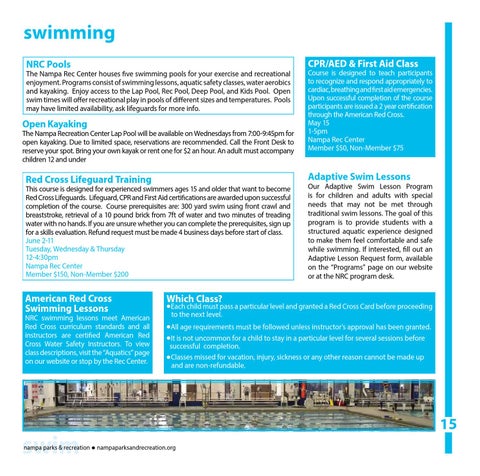 Nampa Parks & Rec Summer Activity Guide 2015 by Nampa Parks ...