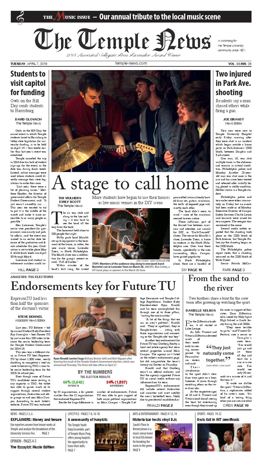 Volume 93 Issue 26 by The Temple News - Issuu
