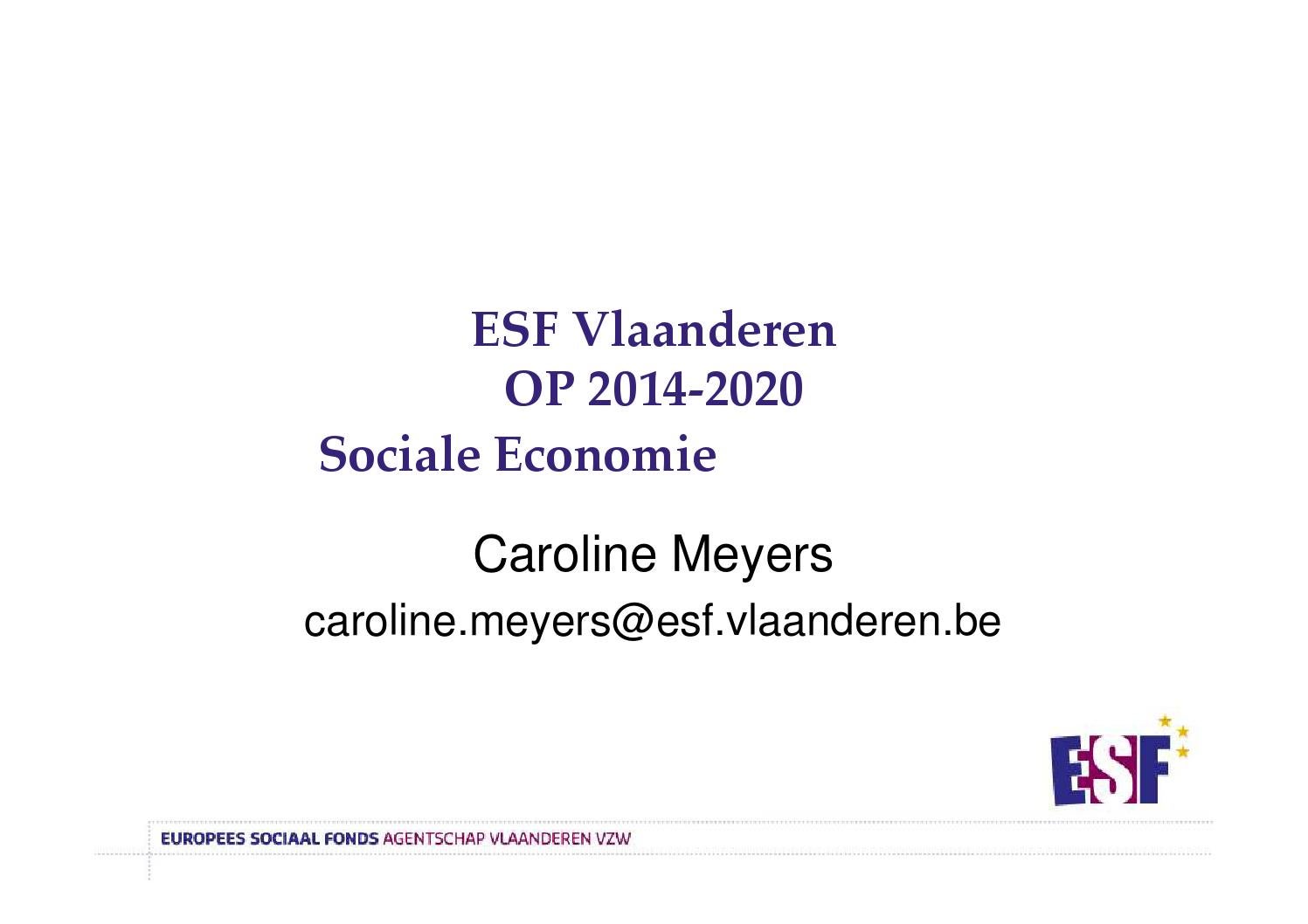 5. ESF Vlaanderen OP 2014 2020 by Provincie Limburg - Issuu