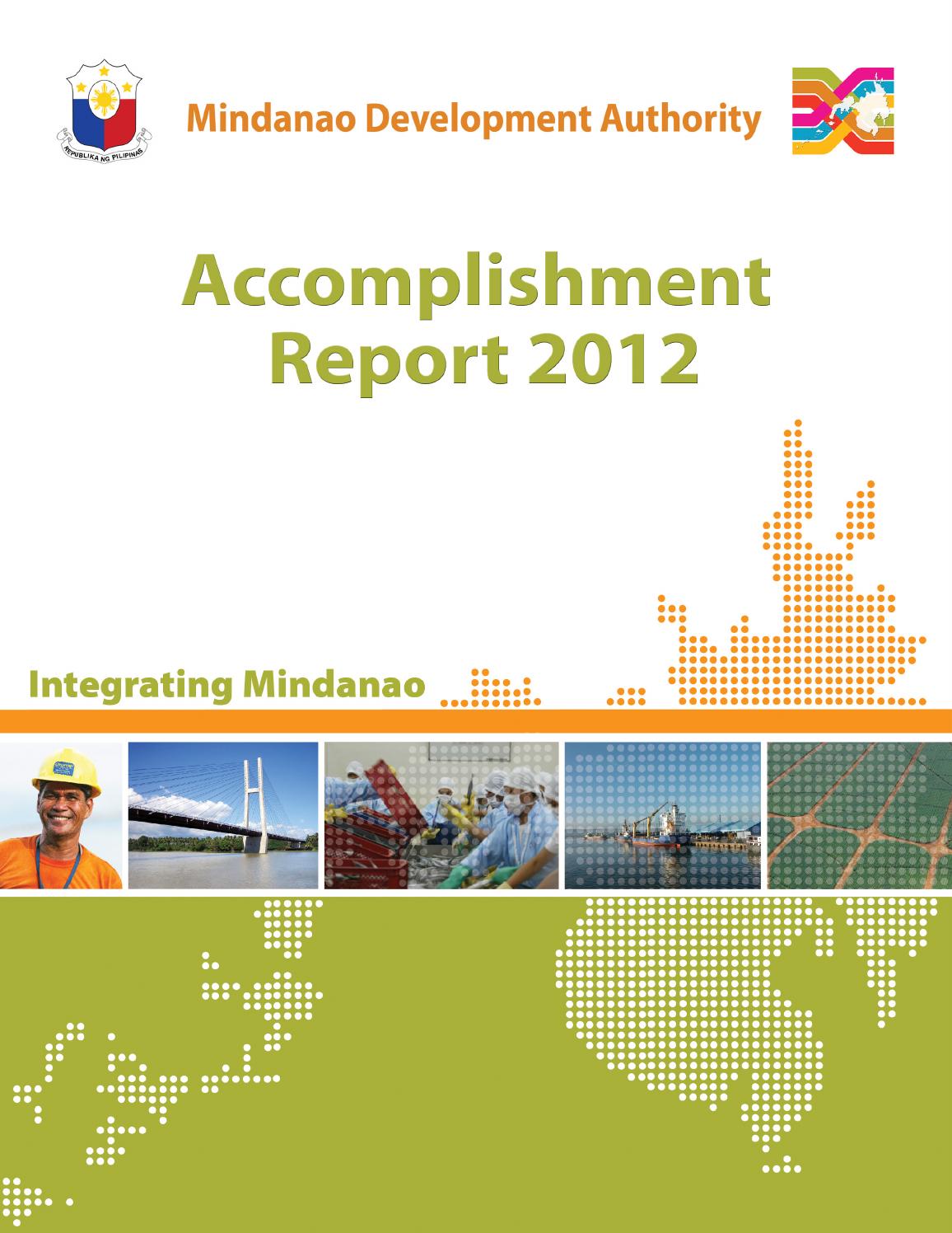 Mindanao Development Authority Accomplishment Report 2012 by Mindanao ...