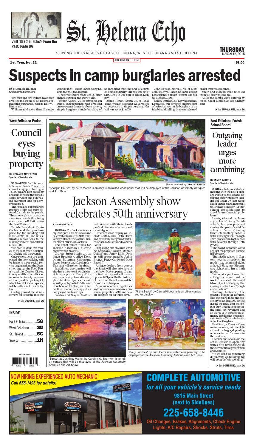 The St. Helena Echo 03-12-2015 by The Advocate - Issuu