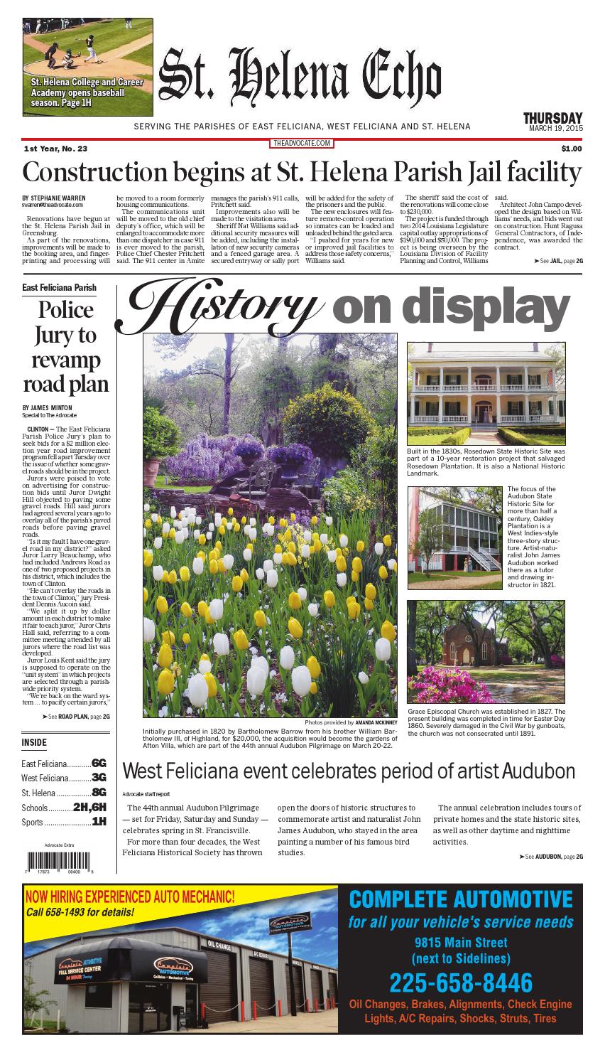 The St. Helena Echo 03-19-2015 by The Advocate - Issuu