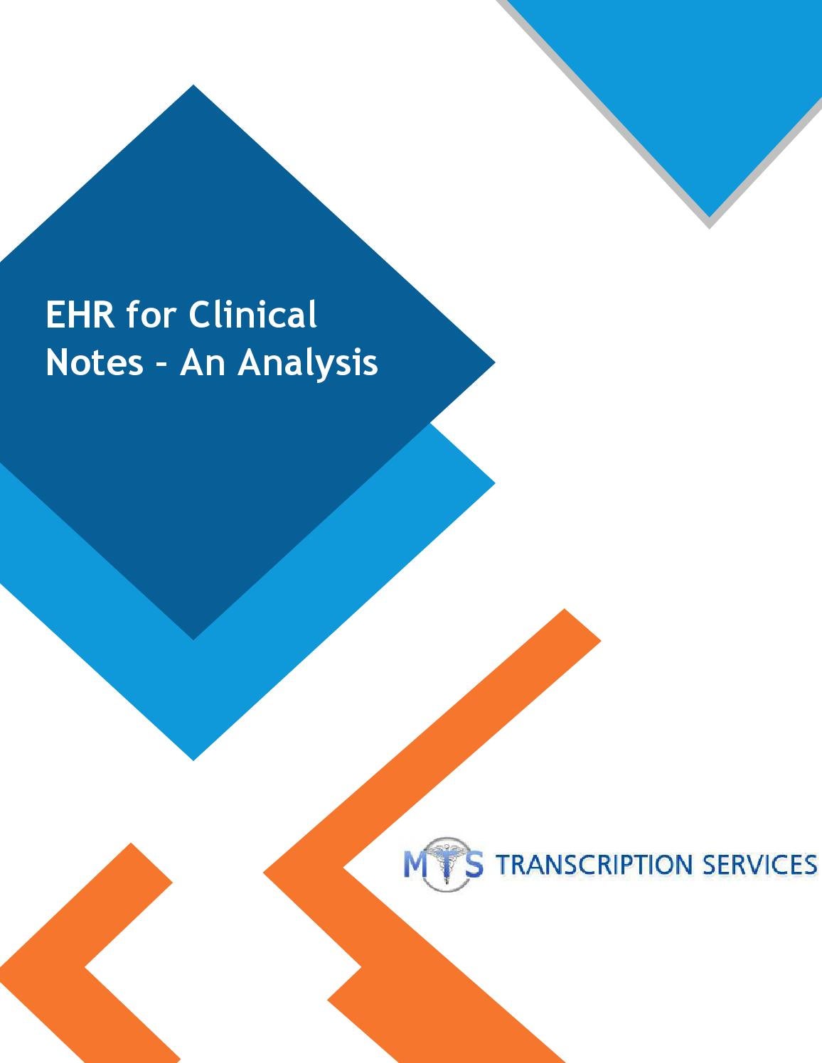 EHR for Clinical Notes – An Analysis by Medical Transcription - Issuu