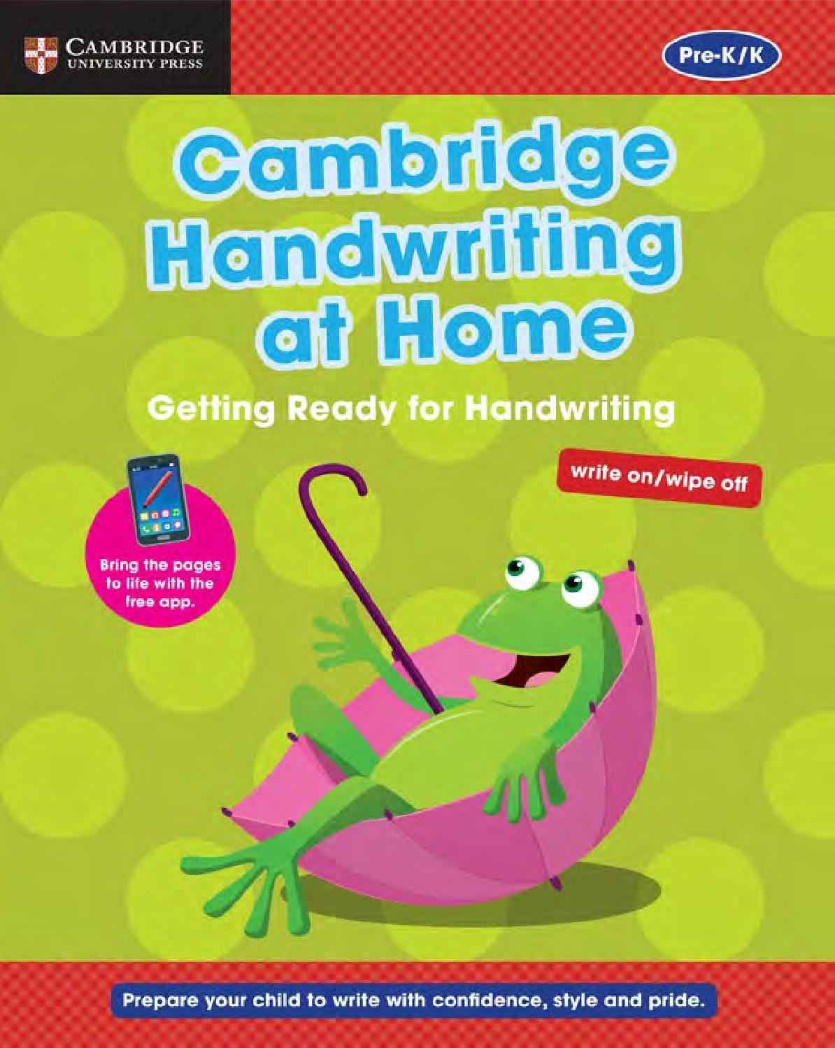 Preview Cambridge Handwriting at Home Getting Ready for Handwriting by ...