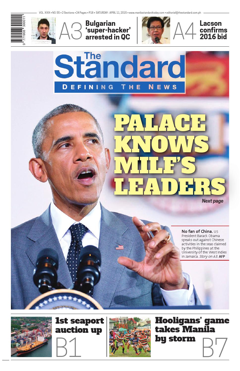 The Standard - 2015 April 11 - Saturday by Manila Standard - Issuu