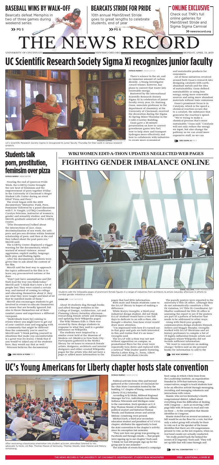 The News Record 4.13.15 by The News Record - Issuu
