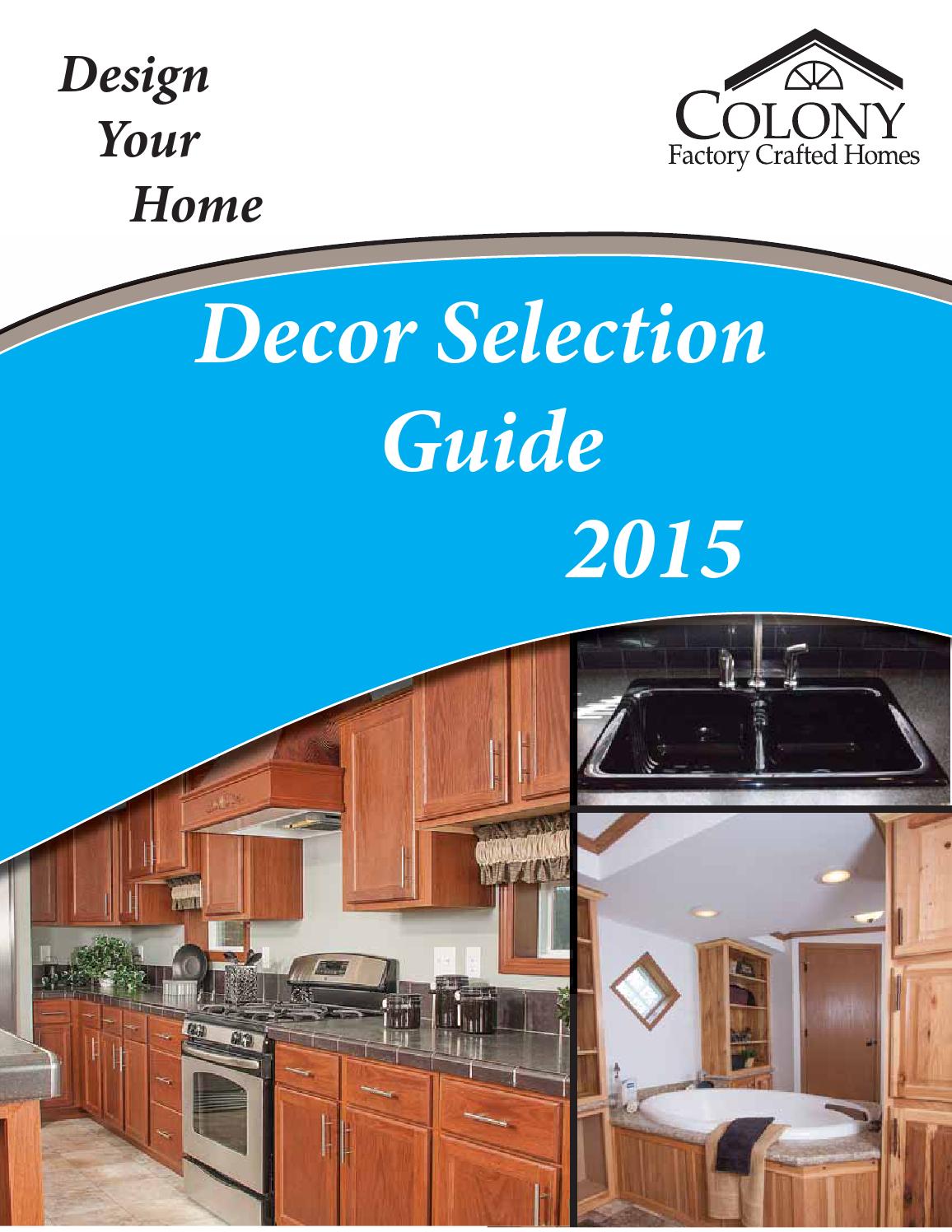 Colony Decor Selection Brochure 2015 by Commodore Homes, LLC - Issuu