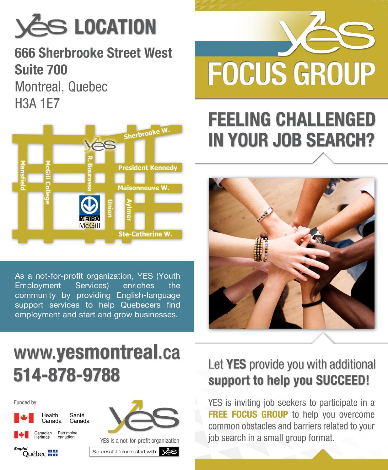 YES Focus Group Brochure by YES Employment + Entrepreneurship - Issuu