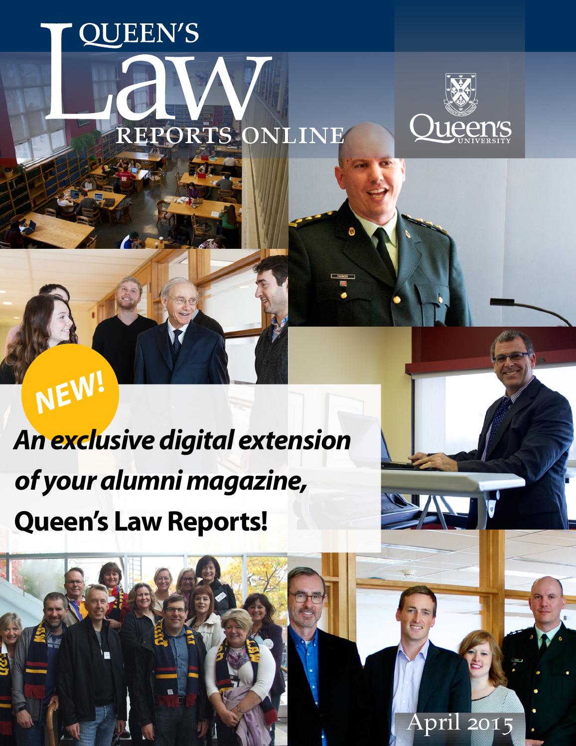 Queen's Law Reports Online - April 2015 - Queen's Faculty of Law by ...