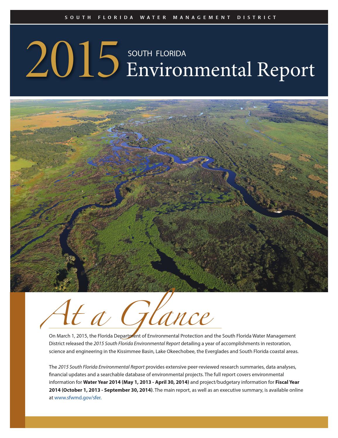 South Florida Environmental Report 2015 – At a Glance by South Florida ...
