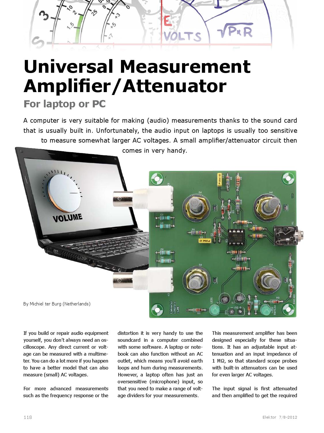 Elektor Article: Universal Measurement Amplifier/Attenuator by Elektor ...