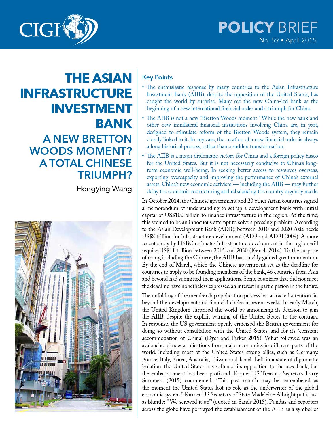 The Asian Infrastructure Development Bank: A New Bretton Woods Moment ...