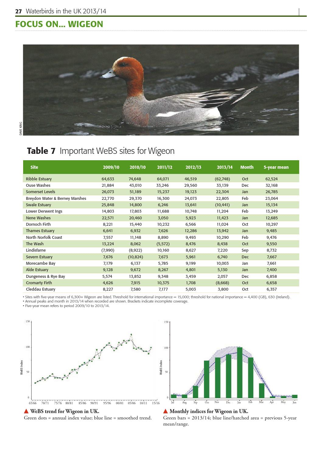 Waterbirds in the UK 2013/14 - Wetland Bird Survey by British Trust for ...