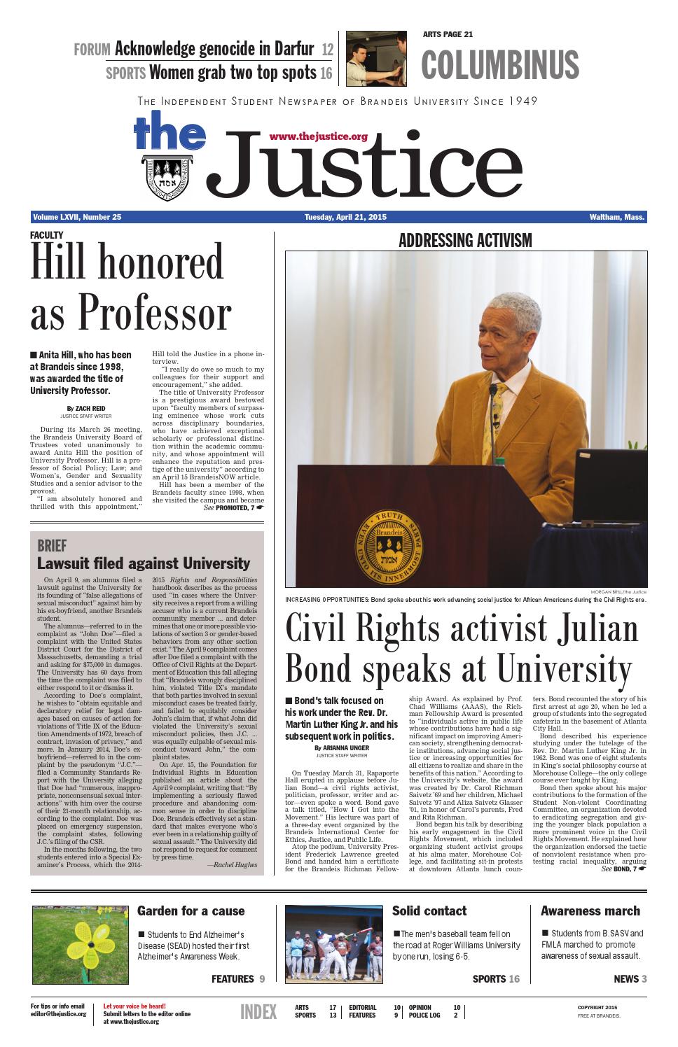 The Justice, April 21, 2015 by The Justice - Issuu