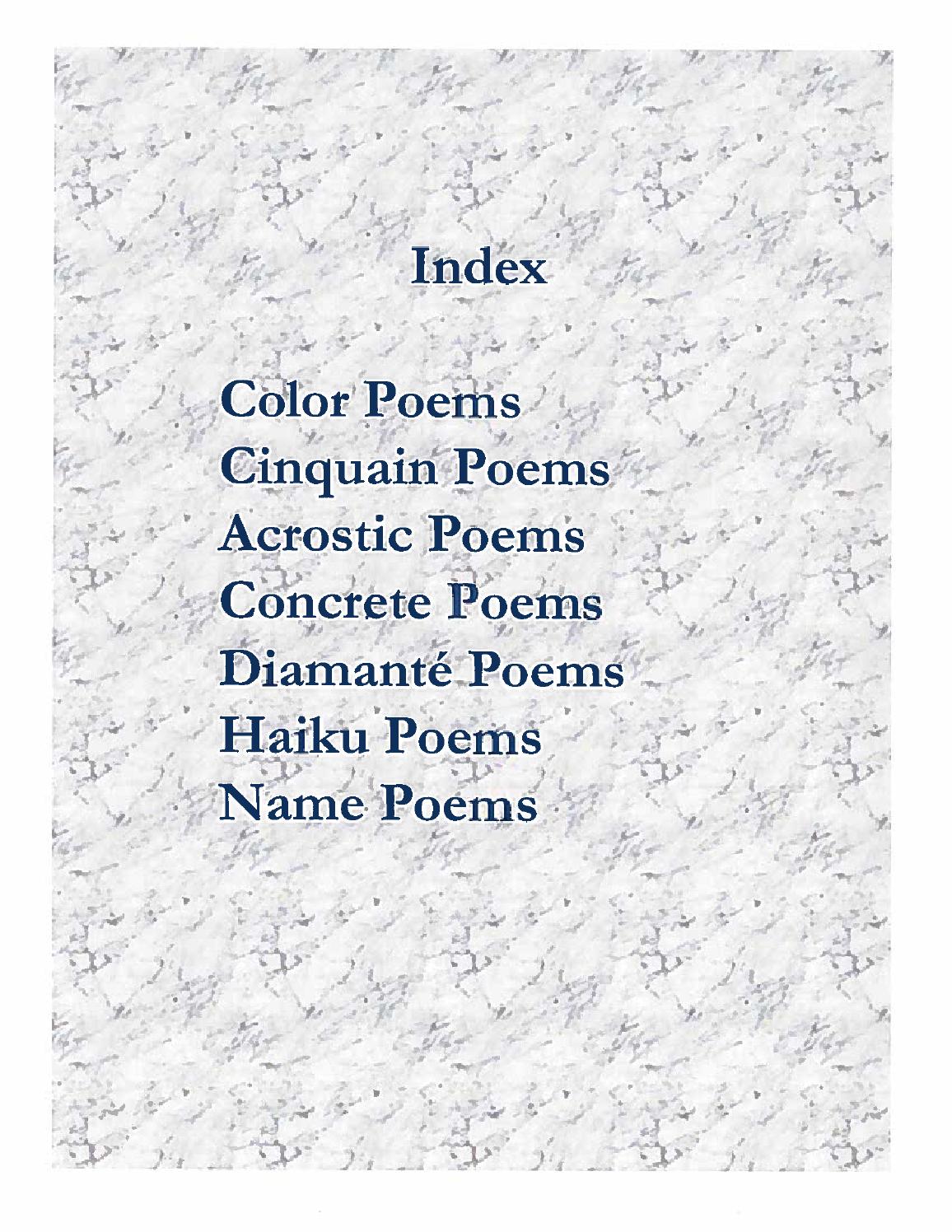 Mr. LaRose's 8th Grade Poetry Project by Worcester Academy - Issuu