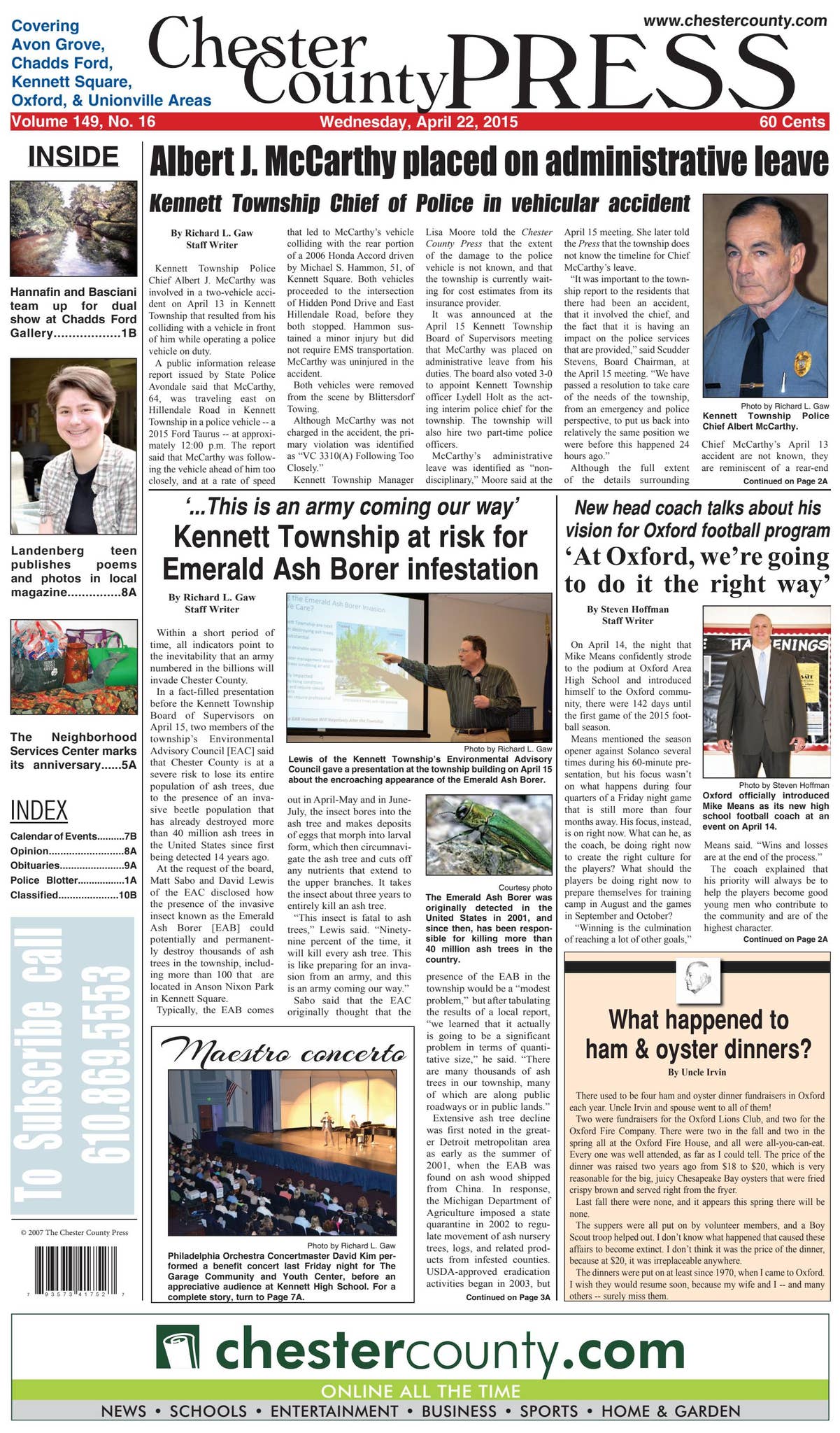Chester County Press 4-22-2015 Edition by Ad Pro Inc. - Issuu