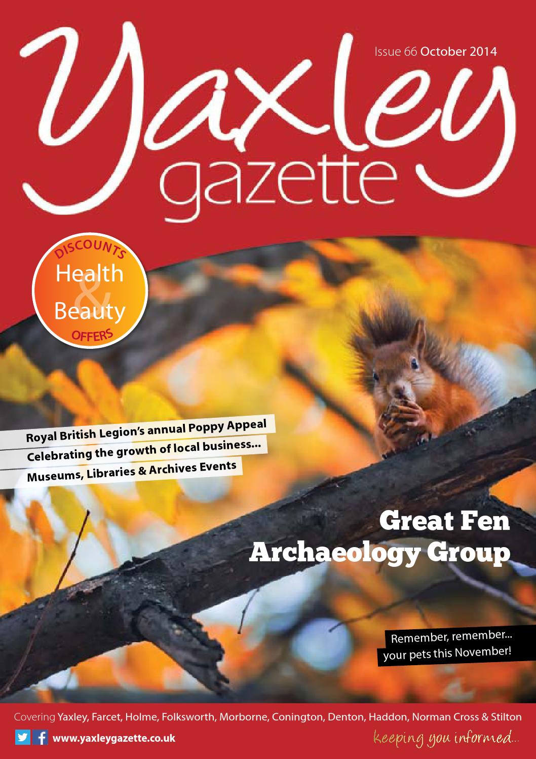 Yaxley gazette october 2014 by Dimension6000 - Issuu