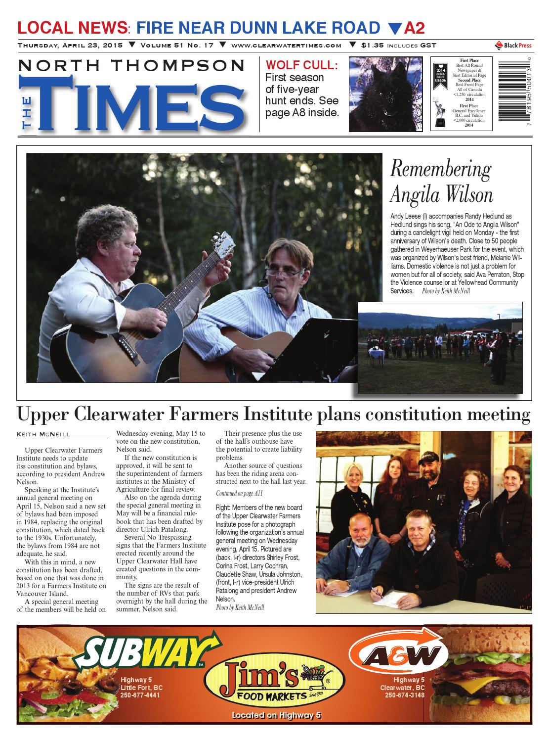 Clearwater Times, April 23, 2015 by Black Press Media Group - Issuu