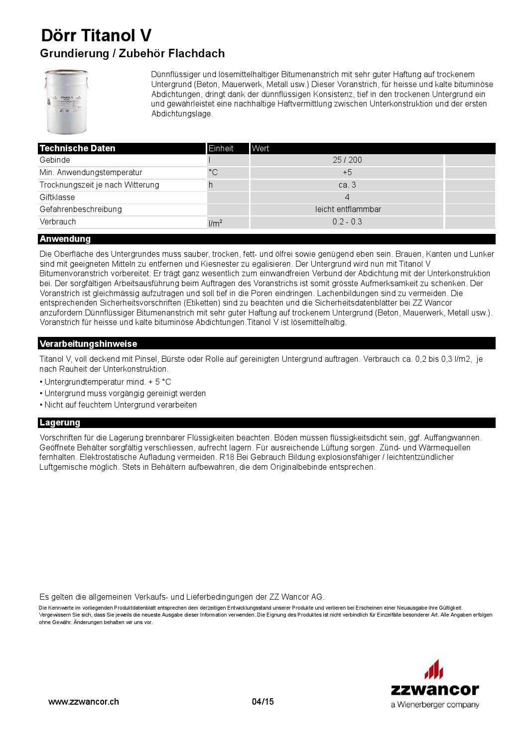 Törr Titanol V (.pdf) by Wienerberger AG - Issuu