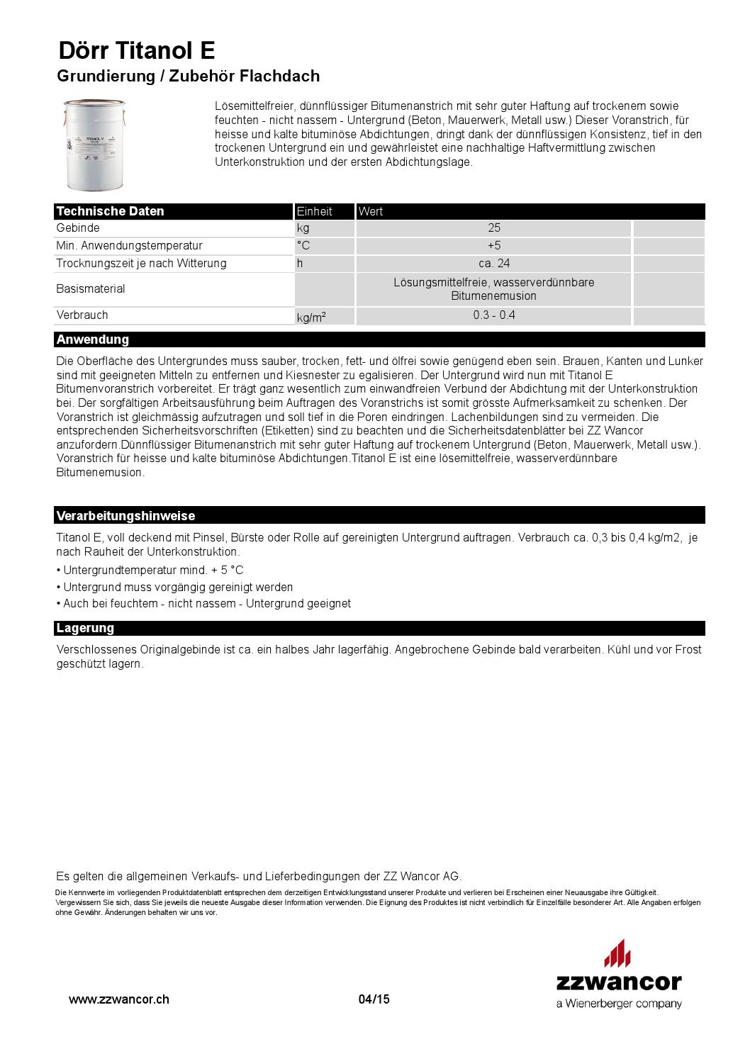 Törr Titanol E (.pdf) by Wienerberger AG - Issuu
