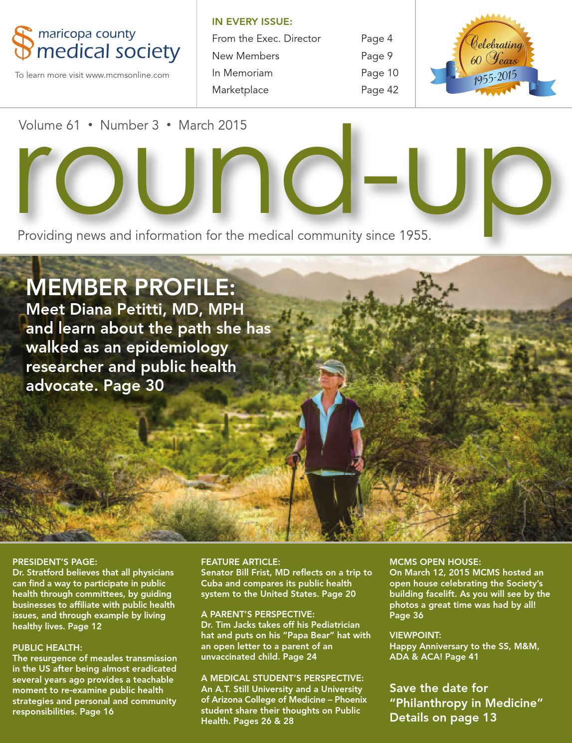 March 2015 Round-up Magazine by Maricopa County Medical Society (MCMS ...