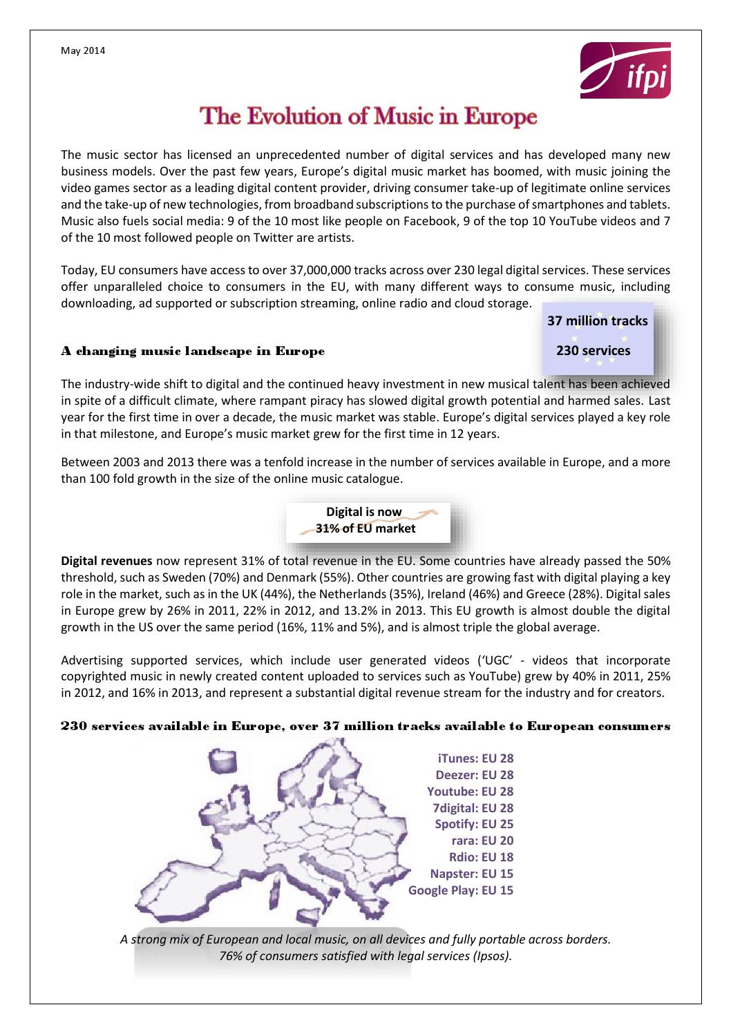 Music sector the evolution of music in europe by Caribbean Export - Issuu