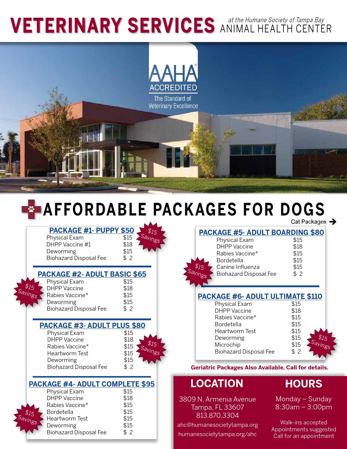 Animal Health Center Veterinary Packages (English) by Humane Society of ...
