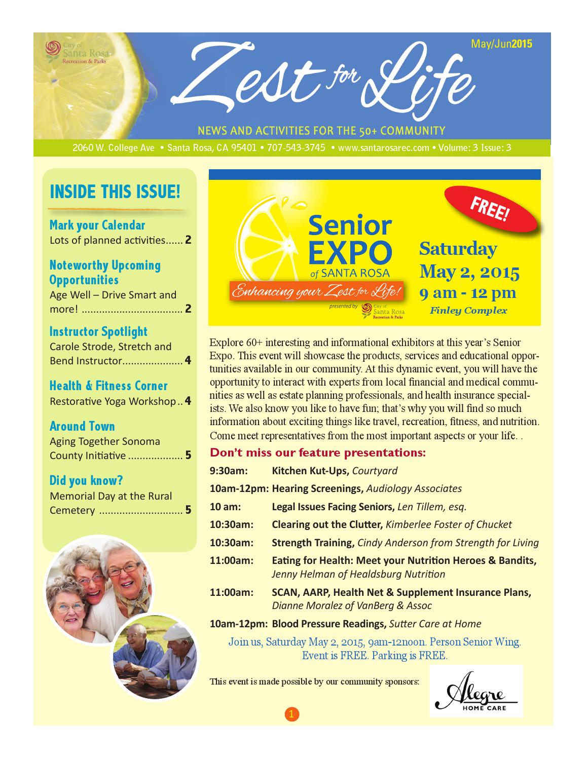 Zest for Life May June 2015 by City of Santa Rosa Recreation and Parks ...
