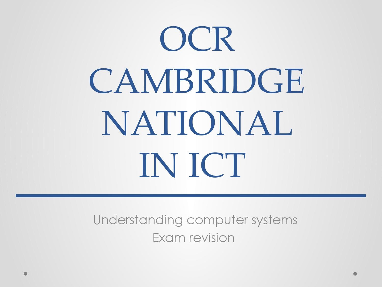 2015 OCR Cambridge National in ICT by Schudio - Issuu