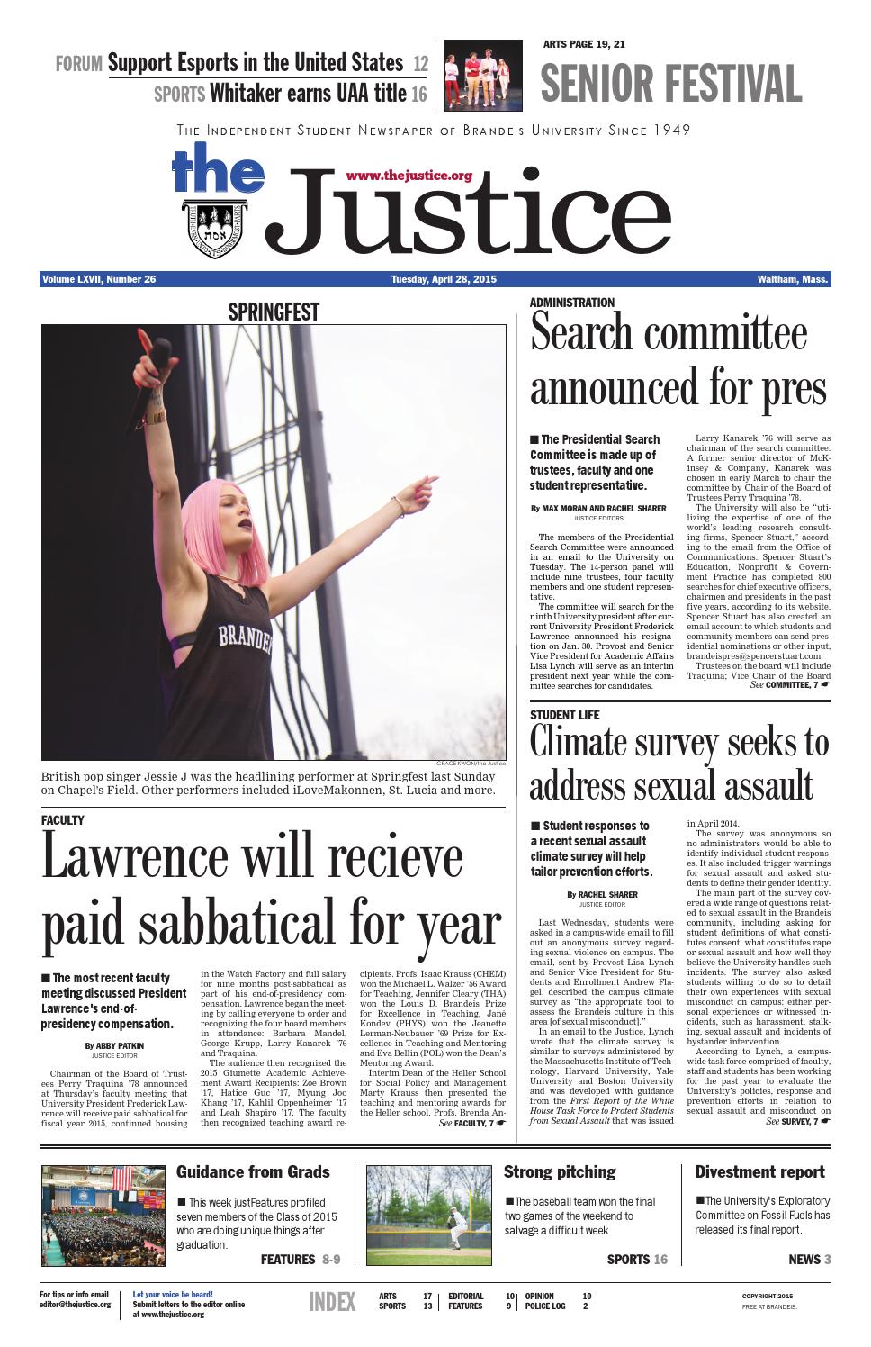 The Justice, April 28 2015 by The Justice - Issuu