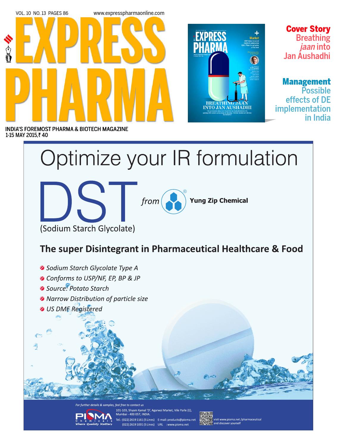 Express Pharma (Vol.10, No.13) May 1-15, 2015 by Indian Express - Issuu