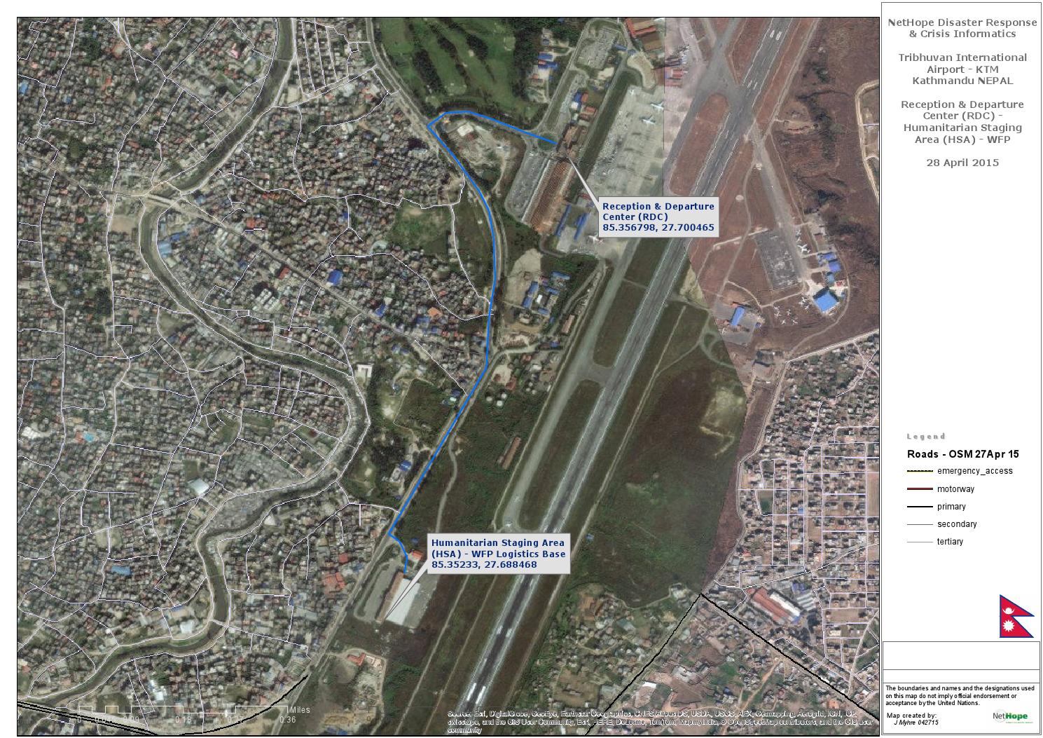 Map of the Tribhuvan International Airport - KTM Kathmandu NE by ...