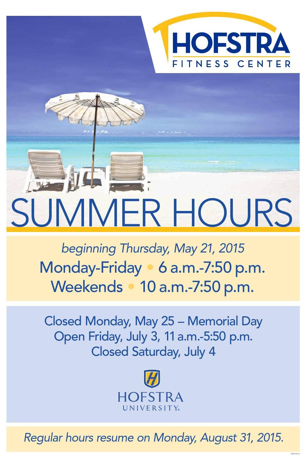 Hofstra Fitness Center: 2015 Summer Hours by Hofstra University - Issuu