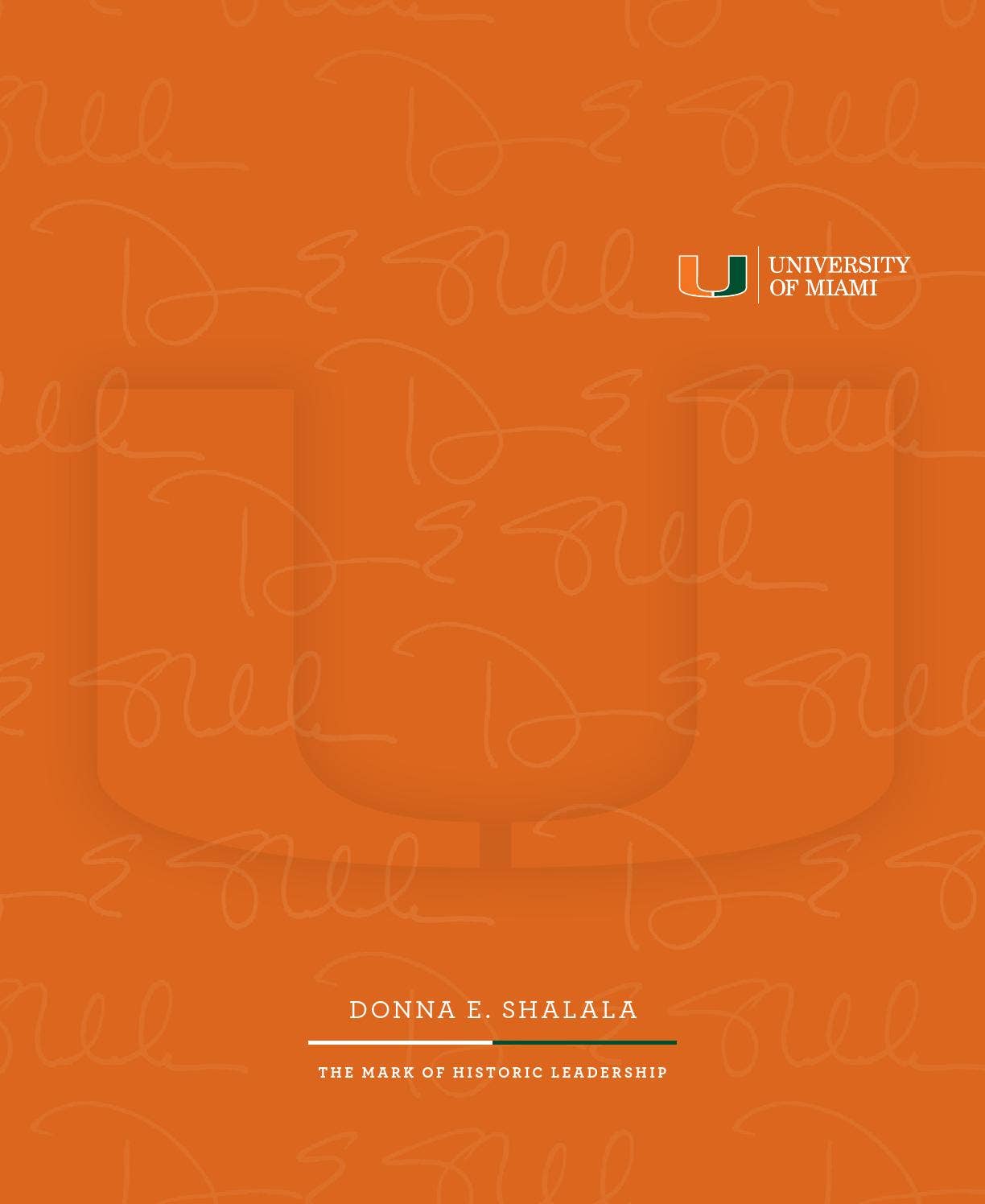 Donna E. Shalala: The Mark of Historic Leadership by University of ...