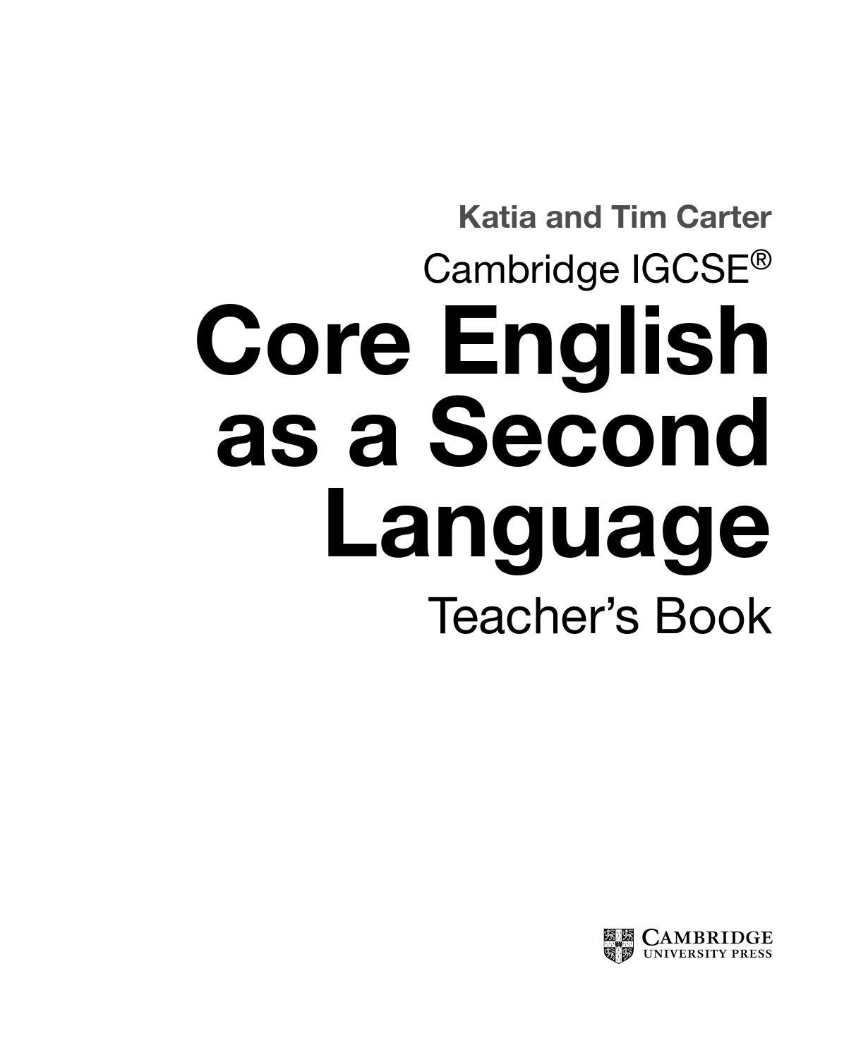 Preview Cambridge IGCSE Core English As A Second Language Teacher s